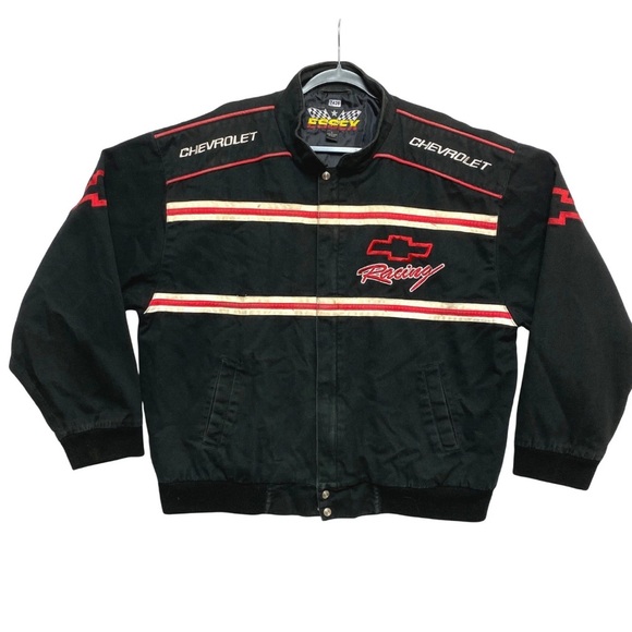 essex | Jackets & Coats | Essex Chevrolet Racing Jacket Mens L Black ...